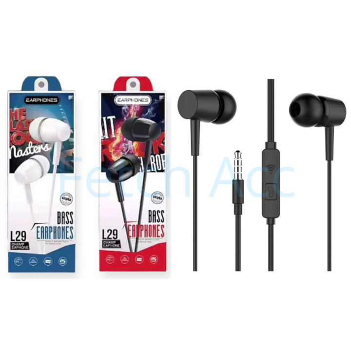 HEADSET EXTRA BASS L29 / STEREO EARPHONE / HEADSET L29 EXTRA BASS ...