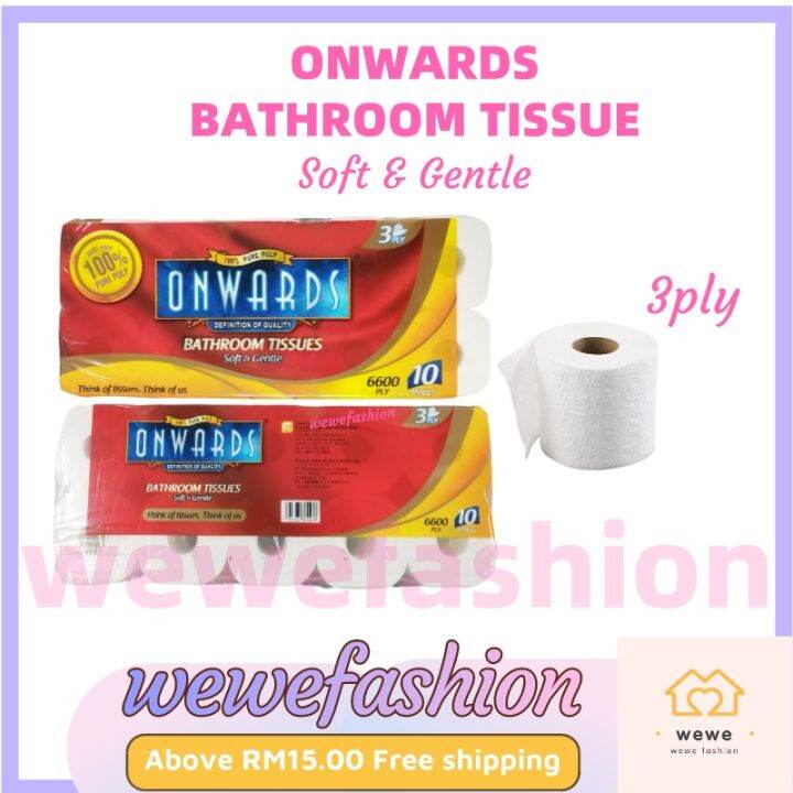READY STOCK!!!Onwards Bathroom Tissue Soft & Gentle 6600 PLY 10 ROLL ...