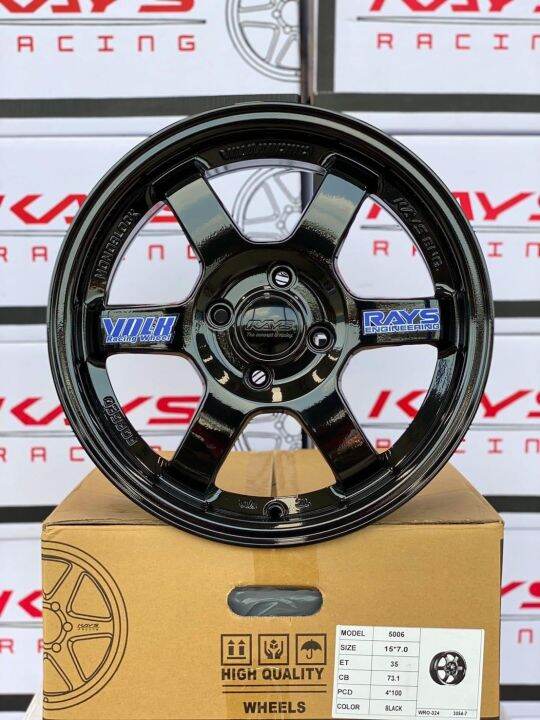 ล้อแม็กใหม่ TE37 ขอบ15 - ( 15 x 4 รู ) หน้ากว้าง 7 x 7 ET35/35 งานKAYS - ส่งฟรี Flash Express ...