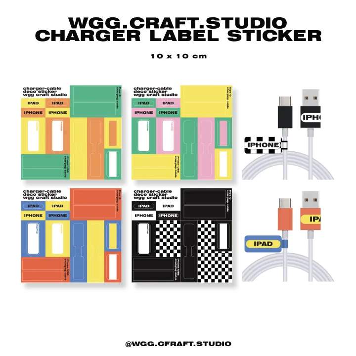 CABLE LABEL CHARGER STICKER *ไม่รวมสติ๊กเกอร์ติดหัวชาร์จนะคะ | Lazada.co.th