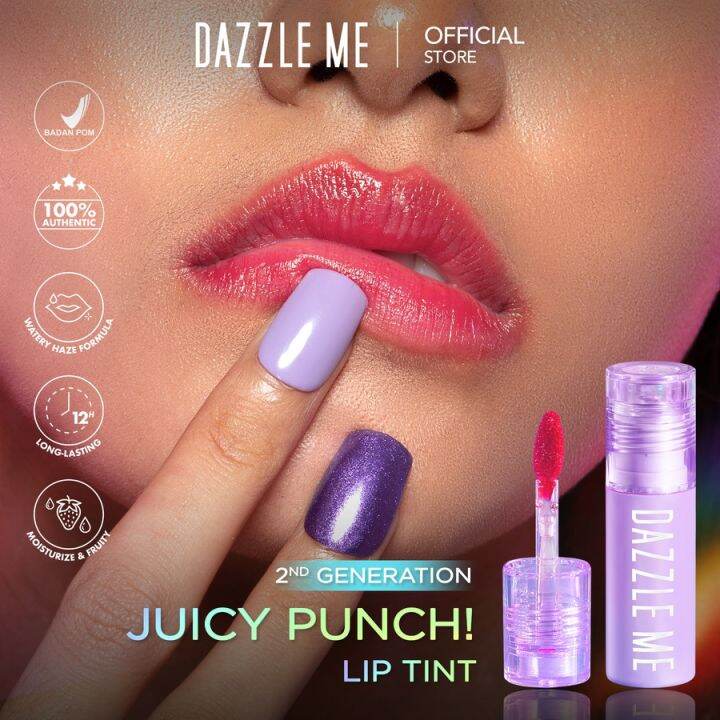 DAZZLE ME Juicy Punch! Lip Tint | Matte 7 Colors Super Stay Liptint ...