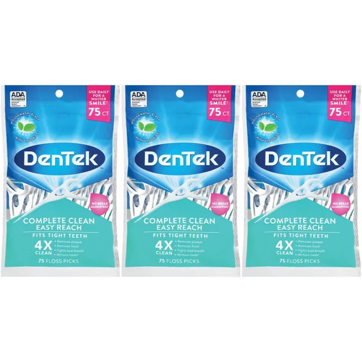DenTek Complete Clean Easy Reach Floss Picks, No Break & No Shred Floss (Option Select) | Lazada PH