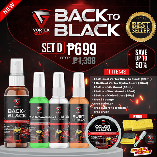 Set D 3 Vortex Guard Back to Black 120ml with Hydro Guard 50ml, Air ...