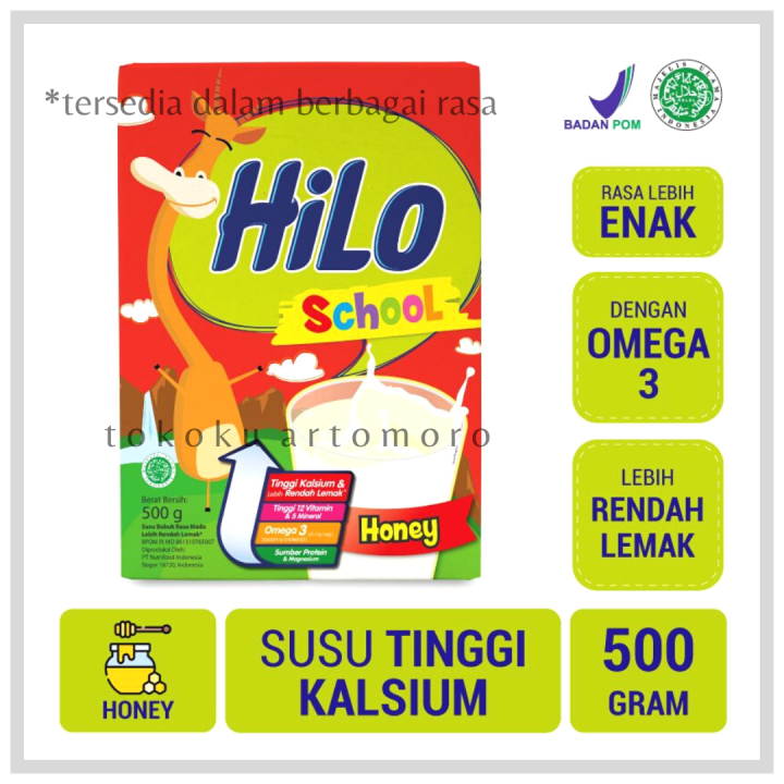 Hilo School Kemasan Box 500 gram - Susu Hilo - Rasa Coklat dan Madu ...