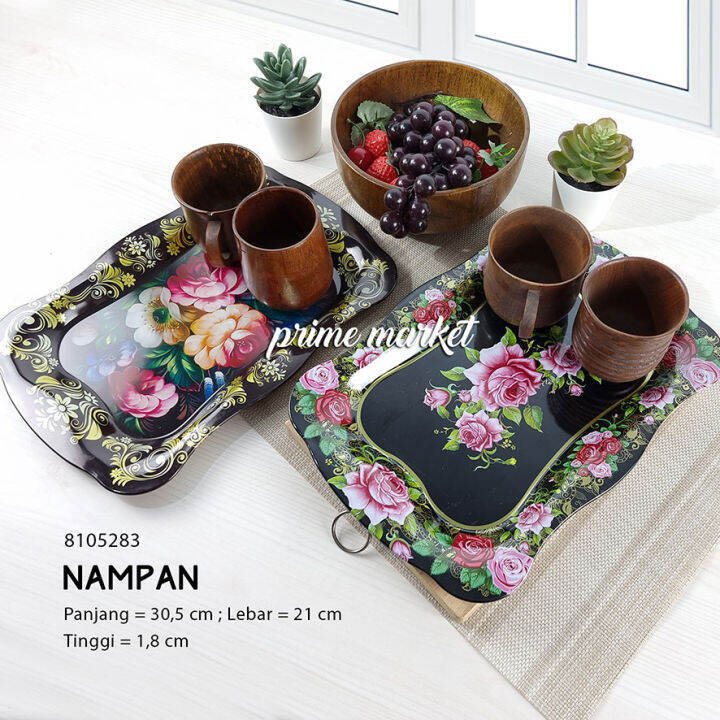 Nampan Stainless Steel Talam Stainless Bunga SS410 (8105283 , 2305123 ...