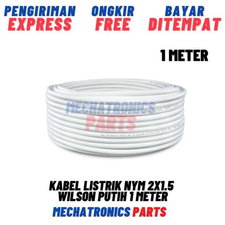 Kabel Listrik NYM 2x1.5 Wilson Putih 1 Meter Tembaga Murni SNI | Lazada ...