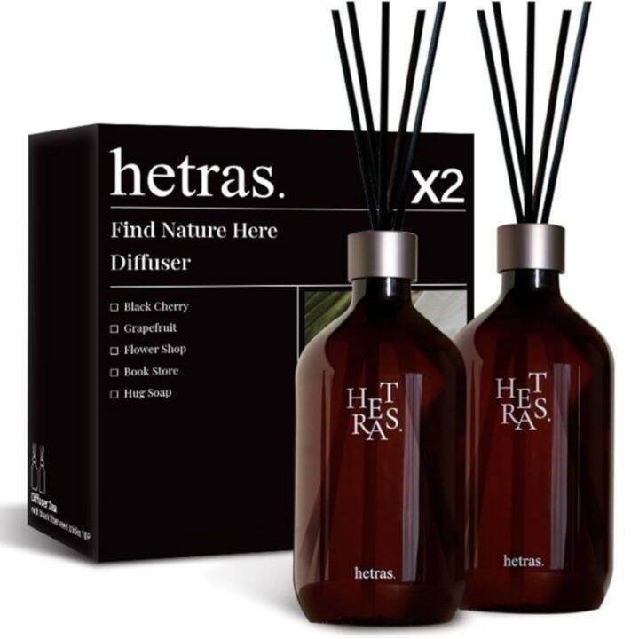 HETRAS. Premium Reed Diffuser | Set of 2 x 500ml | Lazada PH