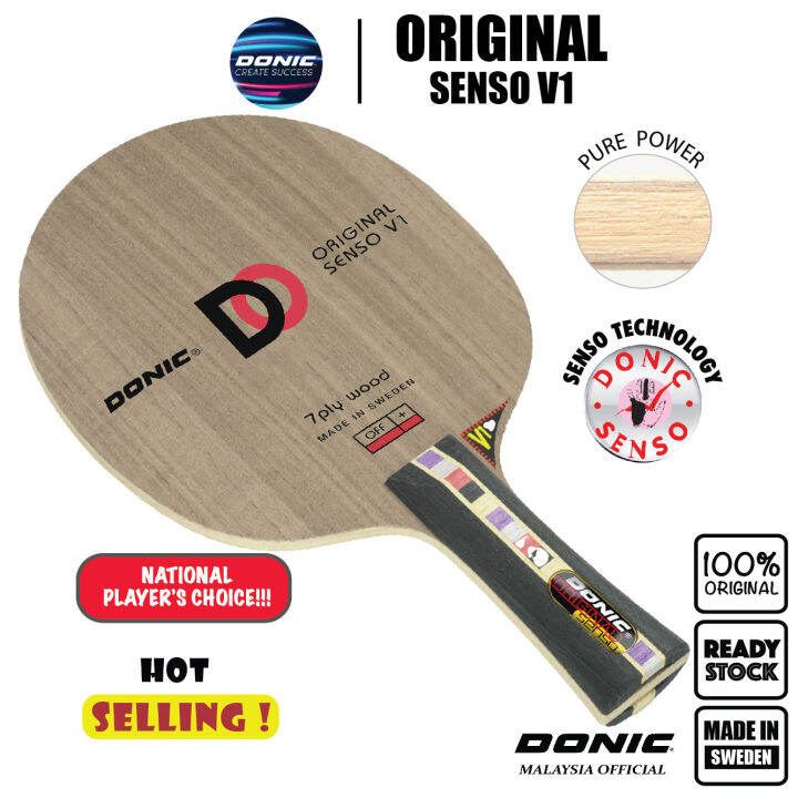 DONIC Original Senso V1 AGGRESSIVE DYNAMIC POWERFUL Table Tennis Blade ...