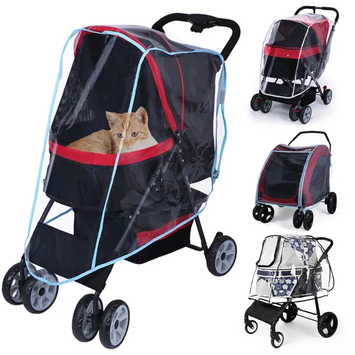 Pet Cart Raincover Stroller Dust Rain Snow Cover Raincoat Pushchairs ...