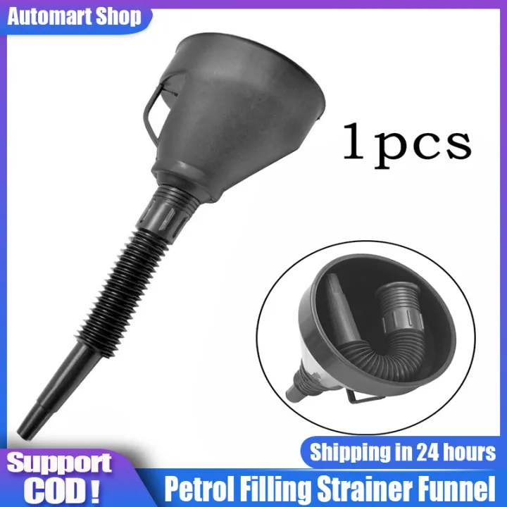 Automart Motorcycle Car Filling Funnel Oil Water Fuel Petrol Strainer ...