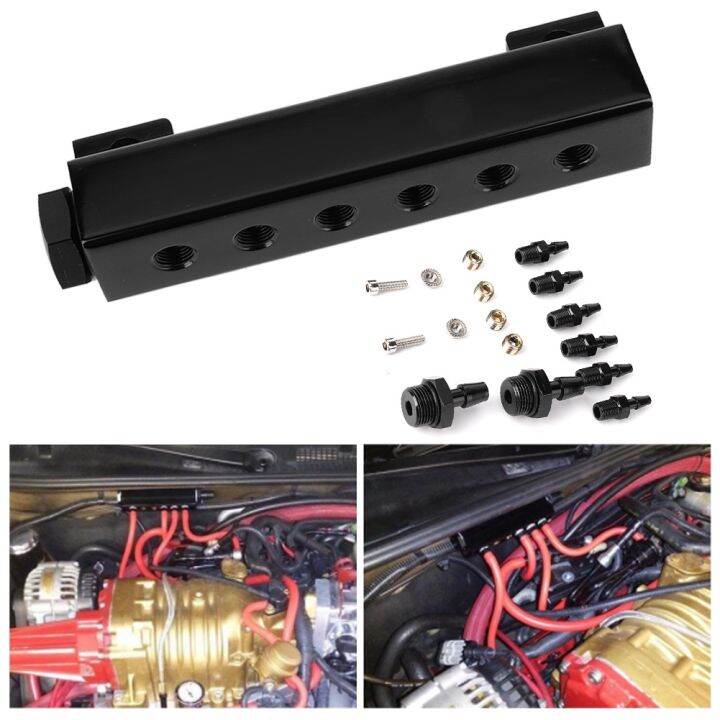 Vacuum Block Intake 6 Port Vacuum Block Intake Manifold Kit Fuel ...