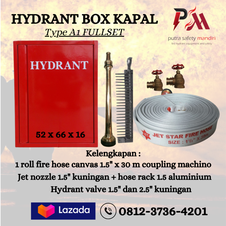 BOX HYDRANT POWDER COATING RED 52x66 x16 KOTAK MERAH PERALATAN PEMADAM ...