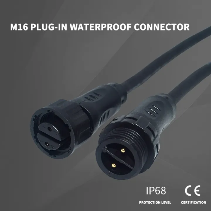 IP68 Waterproof Connector with Tail Wire LED Outdoor LED Light 2 3 4 5 Pin M16 Male and Female ...
