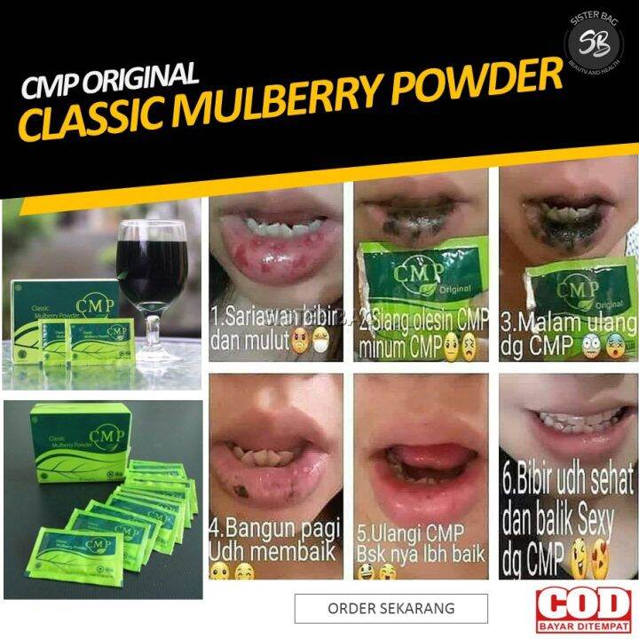 CMP ORIGINAL HWI Classic Mulberry Powder 30 Sachet / Chlorophyll Mint ...