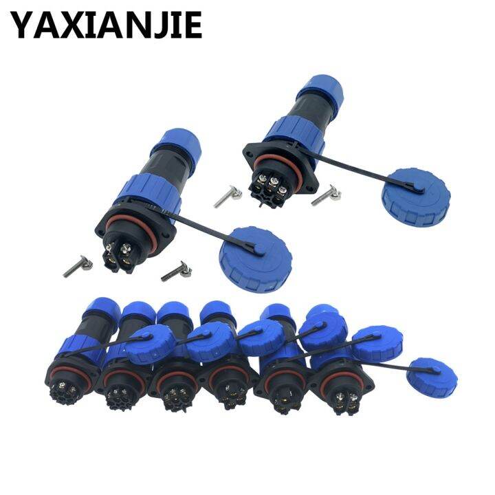 SP20 IP68 waterproof connector plug Flange 2 3 4 5 6 7 pin Screw ...
