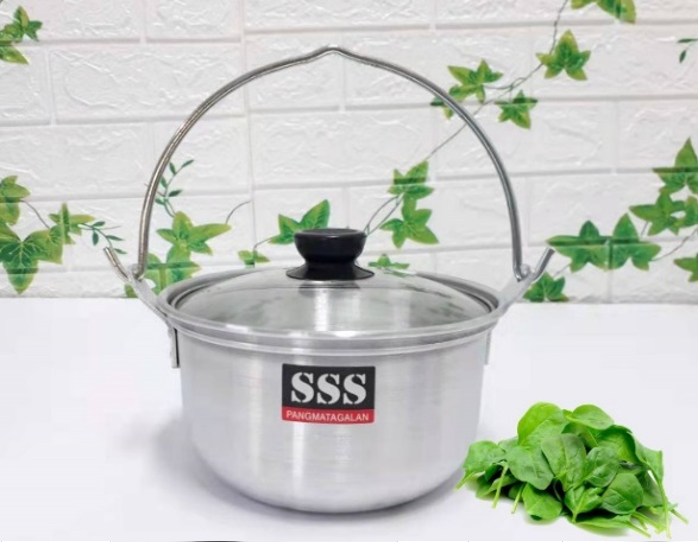 HIGH GRADE CALDERO w/ SINGLE-HANDLE GLASS COVER SAINGAN KALDERO {HOME ...