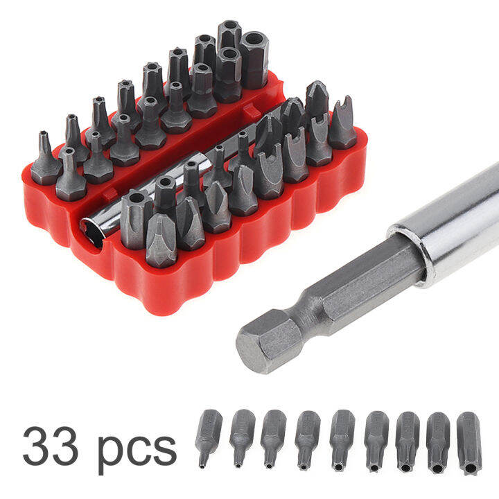 33 Piece Screwdriver Bit Set, Security Screwdriver Tool Kit with Hex ...