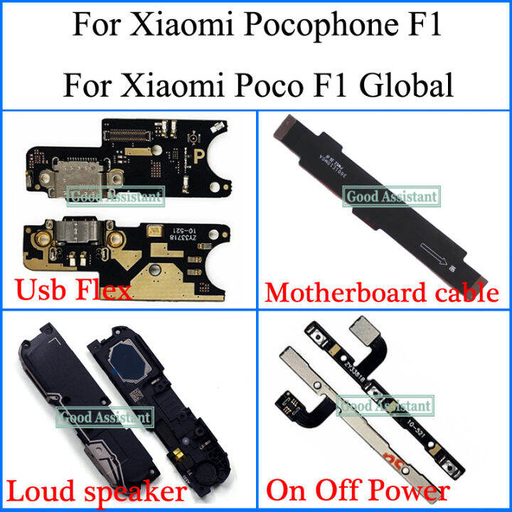 For Pocophone F1 For Poco F1 Global Usb Flex Motherboard cable Loud ...