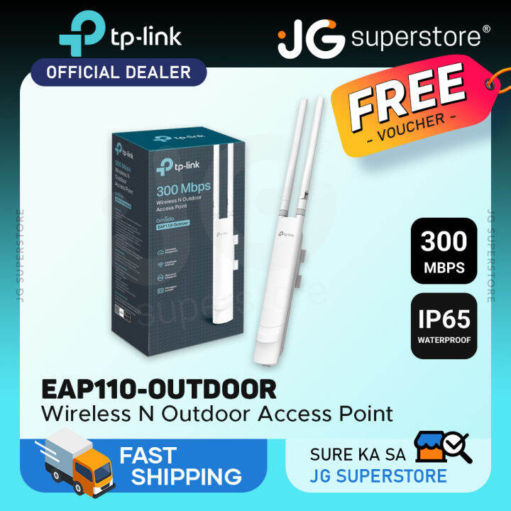 TP-Link EAP110 300Mbps Wireless N Outdoor Access Point 2.4GHz Pole/Wall ...