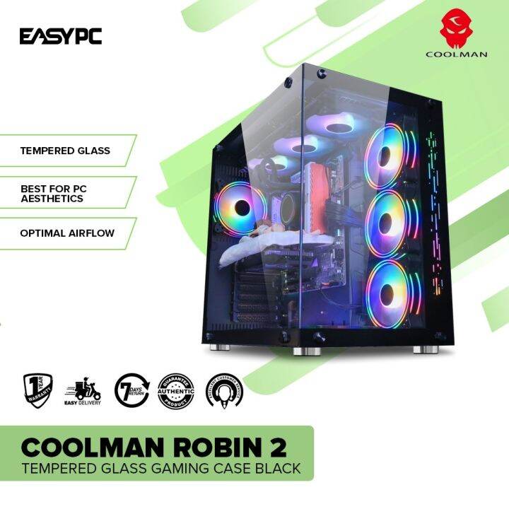 EasyPC | CoolMan Robin 2 Tempered Glass best for PC aesthetics Optimal ...