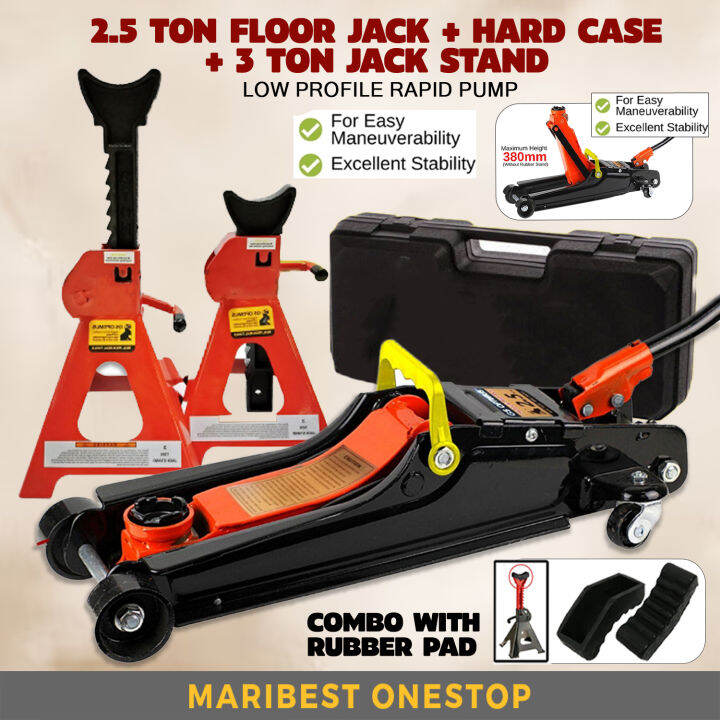 Heavy Duty Hard Case 2.5 Ton Floor Jack Low Profile Hydraulic Car 3 Ton ...