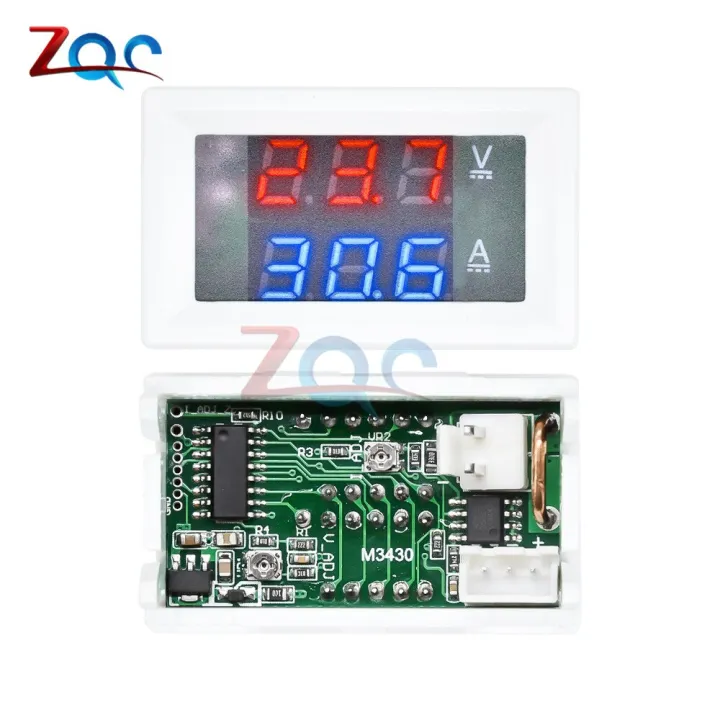 0 28 Mini Dual Digital Voltmeter Ammeter Dc 100v 10a Panel Amp Volt