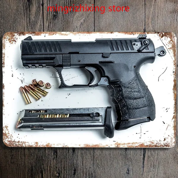 dan Peluru Logam Tanda Timah 101 Gurun Elang Poster Plakat Bar Pub Klub ...