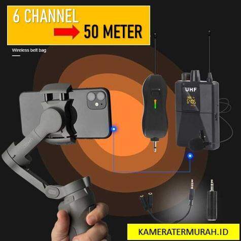 Microphone Dual Mic Clip On Wireless Uhf Zoom Live Vlogger Dslr ...