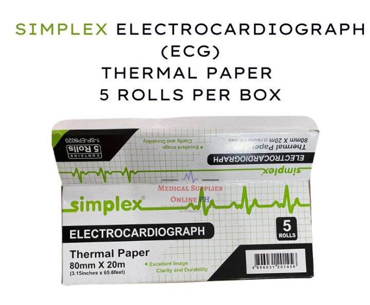SIMPLEX ELECTROCARDIOGRAPH THERMAL PAPER 80mmx20mm | Lazada PH
