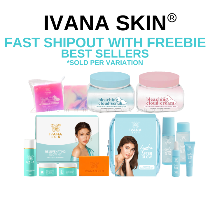 IVANA SKIN CLOUD SCRUB SOAP CREAM BLEACHING FACE BODY WHITENING INTENSE ...