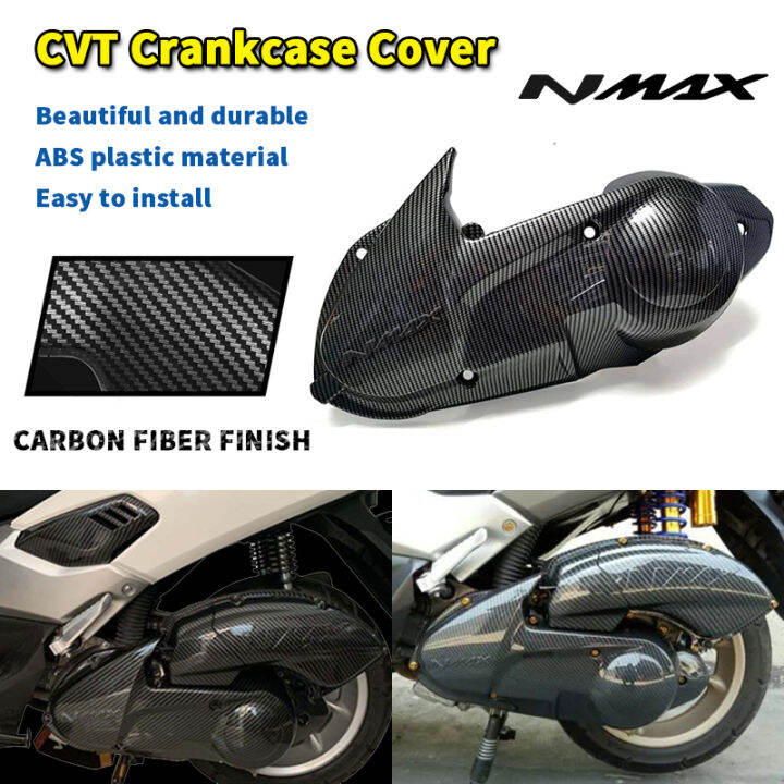 PMShop Nmax V1 Crank Case Cover Carbon Motorcycle CVT Crankcase Cover ...
