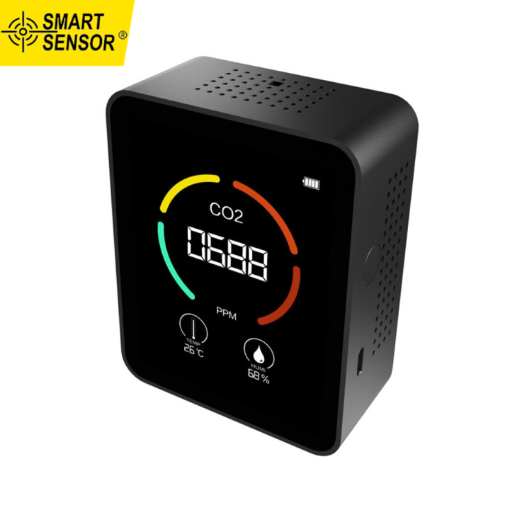 SMART SENSOR Air Quality Monitor Portable Carbon Dioxide Detector 3-in ...