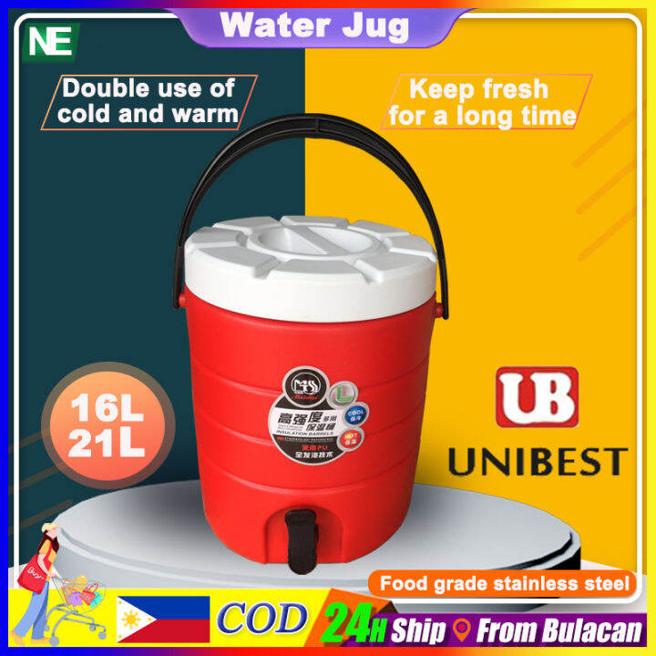 UNIBEST Insulated Thermal Cooler Water Jug High Quality Drinkware for Hot and Cold Beverages 16L ...
