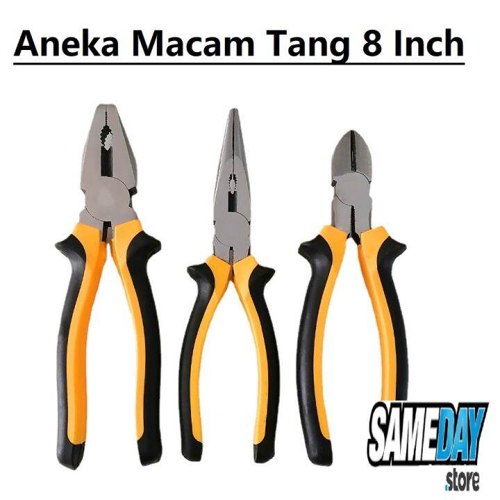 Aneka Macam Tang 8 Inch Tang Kombinasi Potong - Jepit - Buaya - Lancip ...