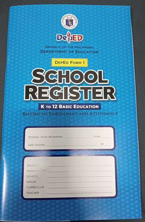 DEPed Form 1 School Register Book | Lazada PH