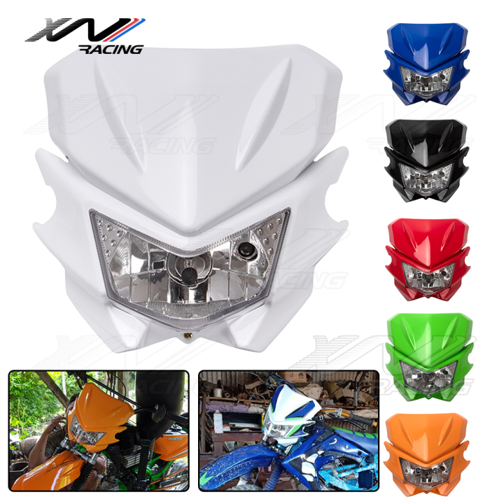 XW RACING Universal Dirt Bike Headlights,12V 35W Headlights Fairing ...