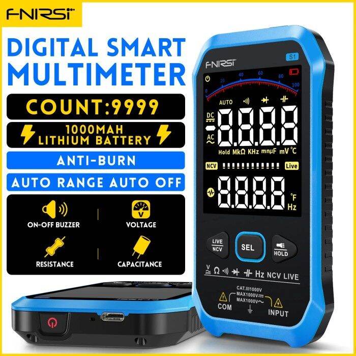FNIRSI S1 Digital Multimeter Electrician AC/DC Voltage Rechargeable | Lazada Indonesia