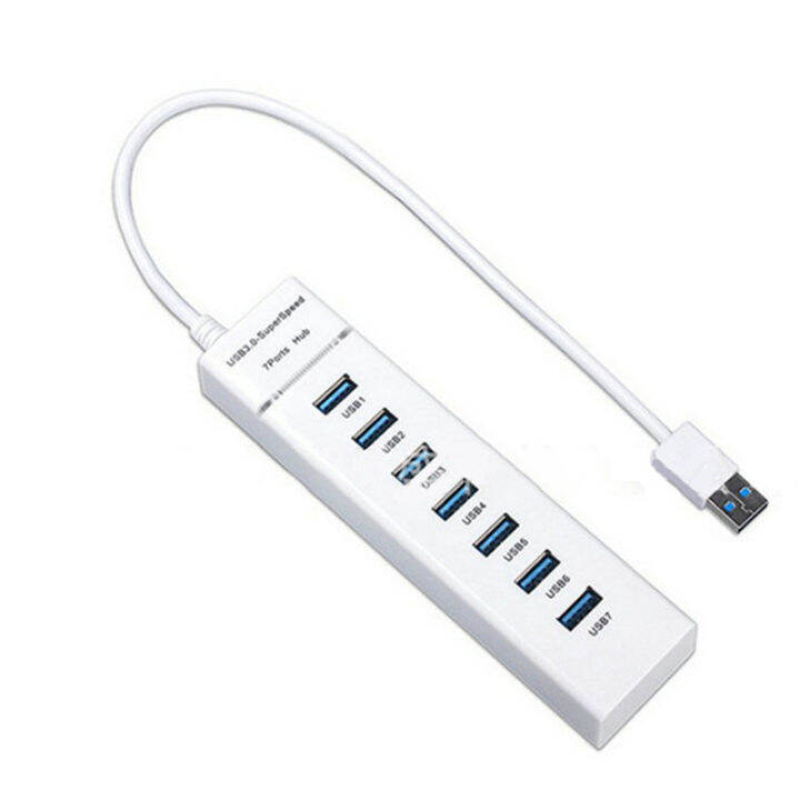 fgs857 7 Ports Hub 7 Ports Hub USB 3.0 High Speed Multiple Adapter Extension Cable PC Laptop ...