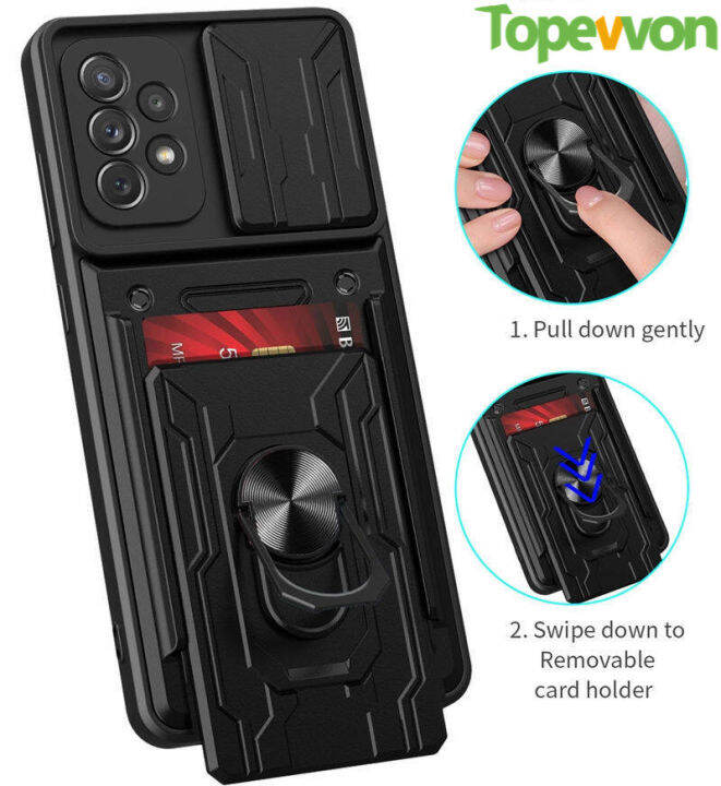 For Samsung Galaxy Note 20 S20 S21 S22 S23 FE Plus Ultra Phone Case, Luxury Armor Card Slot ...