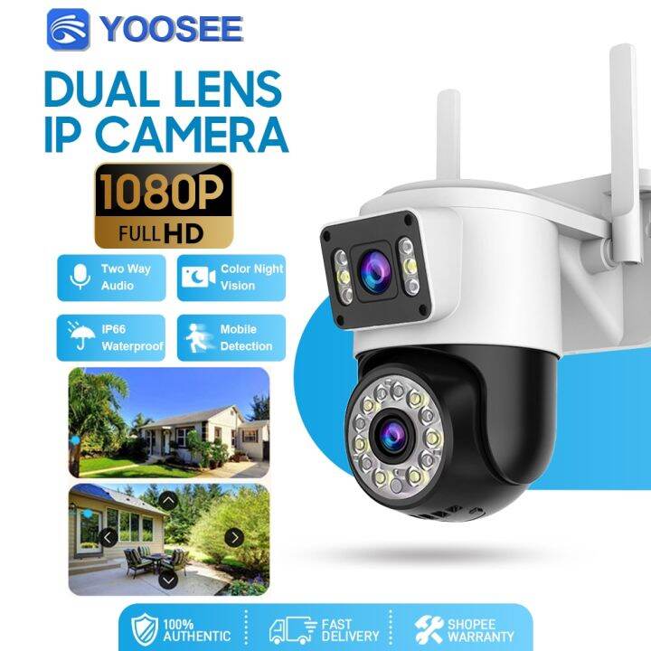 YOOSEE Y16 4K CCTV CameraConnect to Cellphone Dual Lens Wireless Waterproof security IP Cam ...