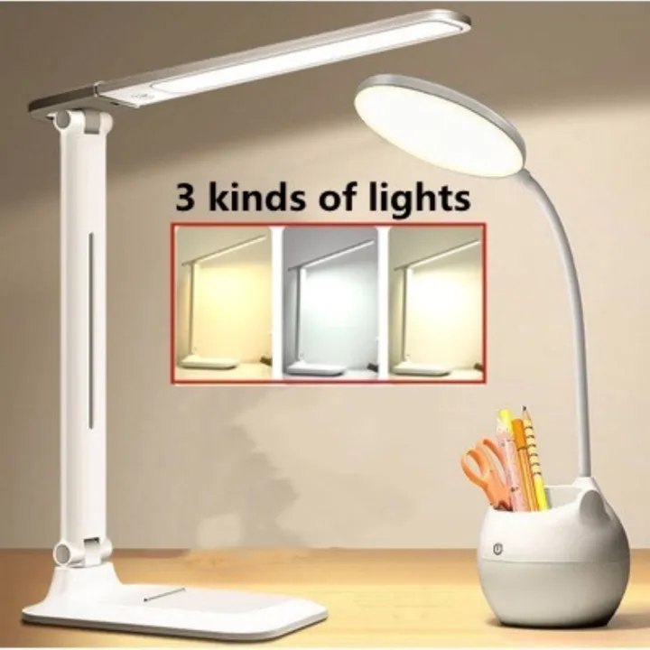 USB Rechargeable LED Touch Sensor Table Desk Lamp Dimmable Reading ...