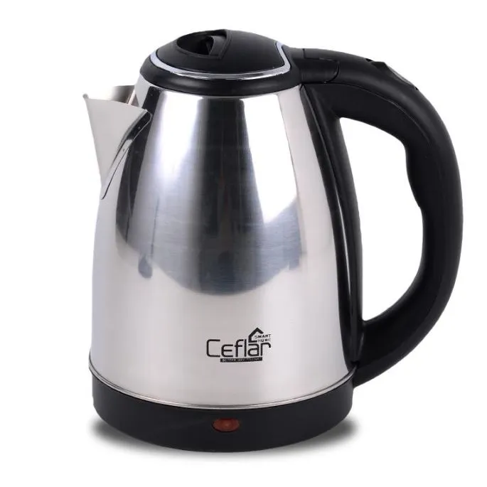 Ceflar กาน้ำร้อน 2 ลิตร รุ่น CSH-11 สีเงิน (รับประกัน 1 ปี) กาต้มน้ำไร้สาย หม้อต้มน้ำร้อนไฟฟ้า ...