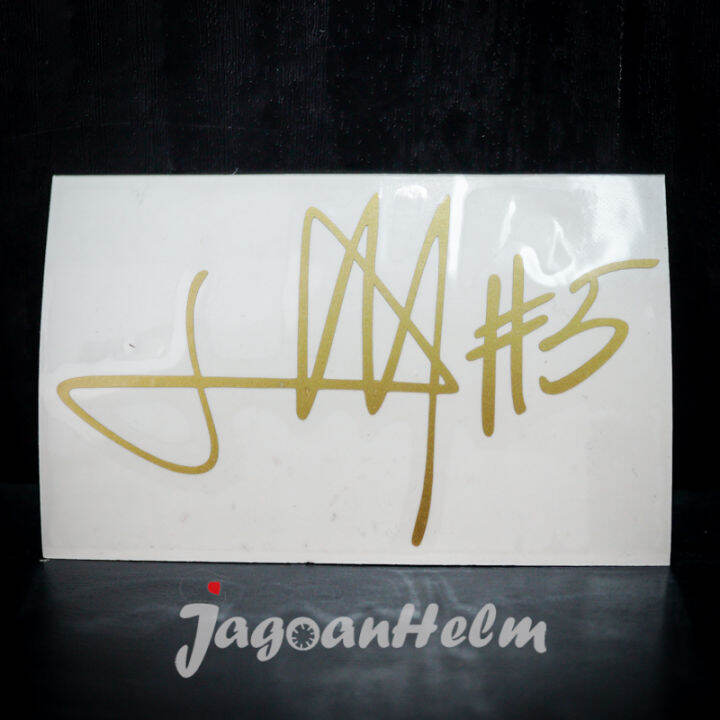 STICKER VISOR HELM - MOTOR | TANDA TANGAN | CUTTING STICKER | Lazada ...