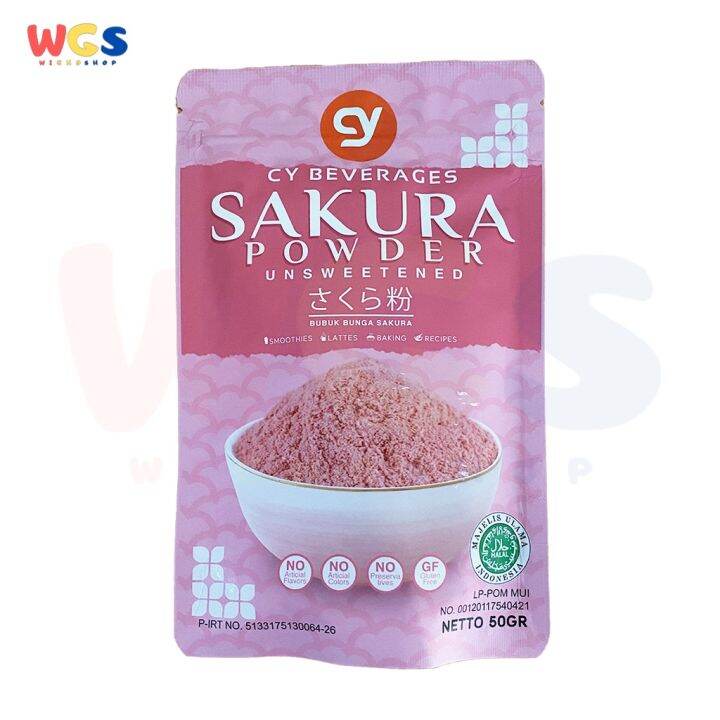 CY Beverages Pure Sakura Cherry Blossom Powder Unsweetened 50g | Lazada ...
