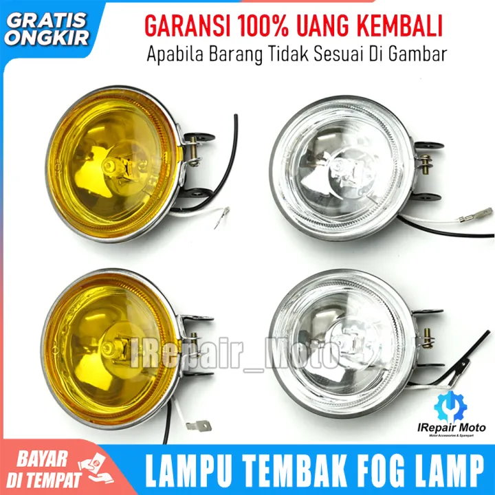 Lampu kabut 3in Lampu sorot/Tembak fog lamp universal Motor Dan Mobil - Kuning Dan Putih 1 ...
