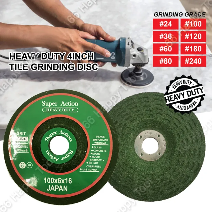 Heavy Duty 4Inch Tile Grinding Disc Marble Tile 100mm Disc 4300rpm (#24 ...