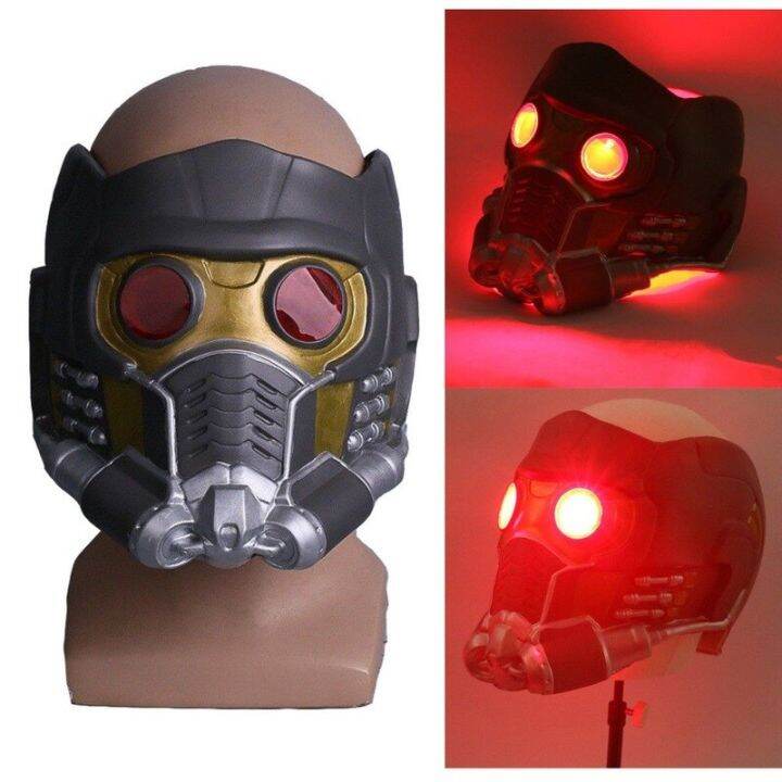 Cosplay Star Lord LED Helmet Latex Mask Infinity War Peter Jason Quill ...
