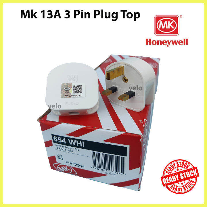 MK 654 13A Fused Plug Top SIRIM Approved 250V Kepala Plug MK Honeywell ...