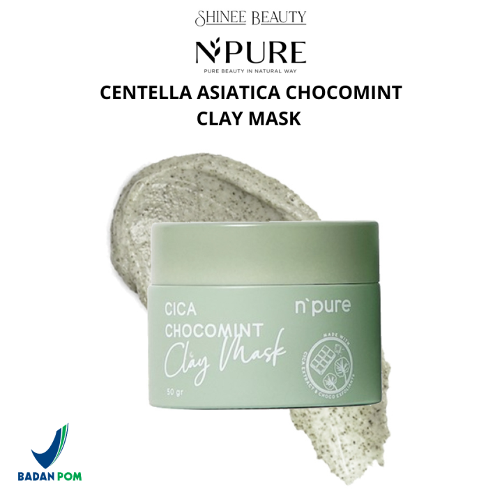 NPURE Clay Mask Centella Asiatica Chocomint - 50gr | Lazada Indonesia