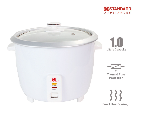 Standard Rice Cooker W/ Glass Lid 1.0L 5 cups Original Standard Rice Cooker SRG-1.0L with 1 year ...